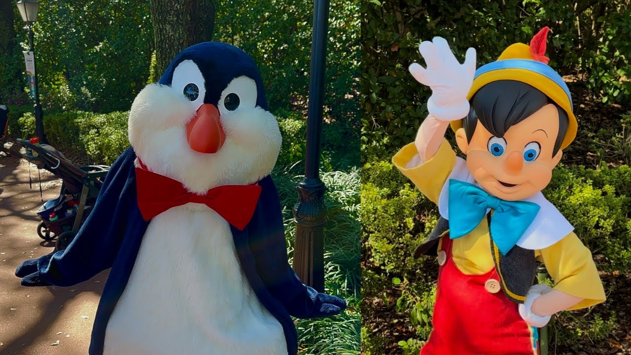 Surprise Meet and Greet at Epcot feat. Mr. Penguin, Pinocchio, and ...
