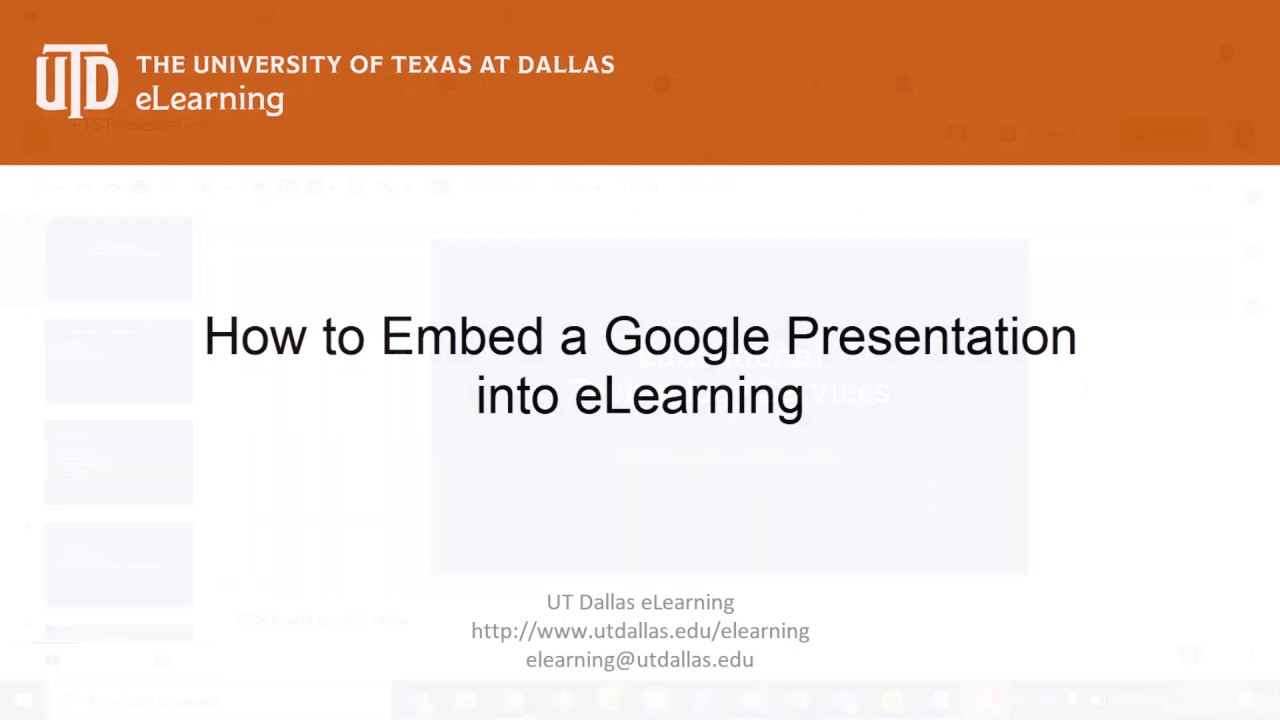 How to Embed a Google Presentation into eLearning - YouTube