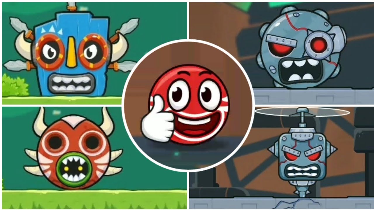 Red Ball 6 - All Bosses (No Damage) Boss Fights - YouTube