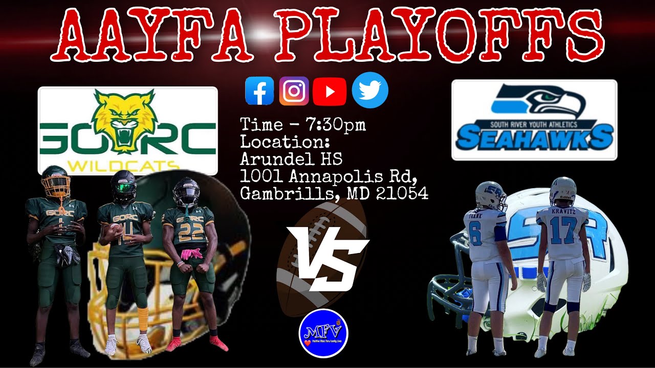🏈🏈 2021 AAYFA 1st Round GORC Wildcats vs SRYA Seahawks | Positive ...