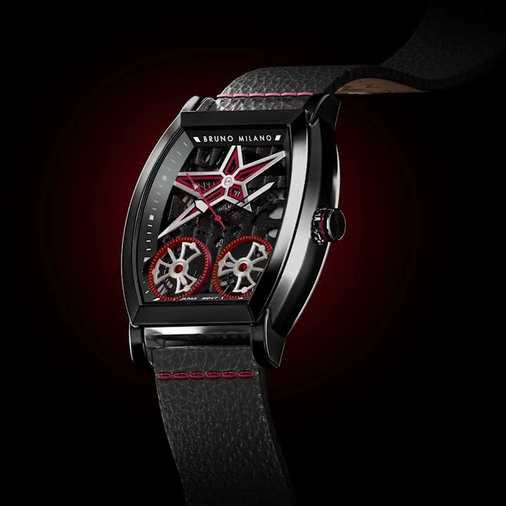 BRUNO MILANO Creative Skeleton Watch with Spinning Wheels and Star ...