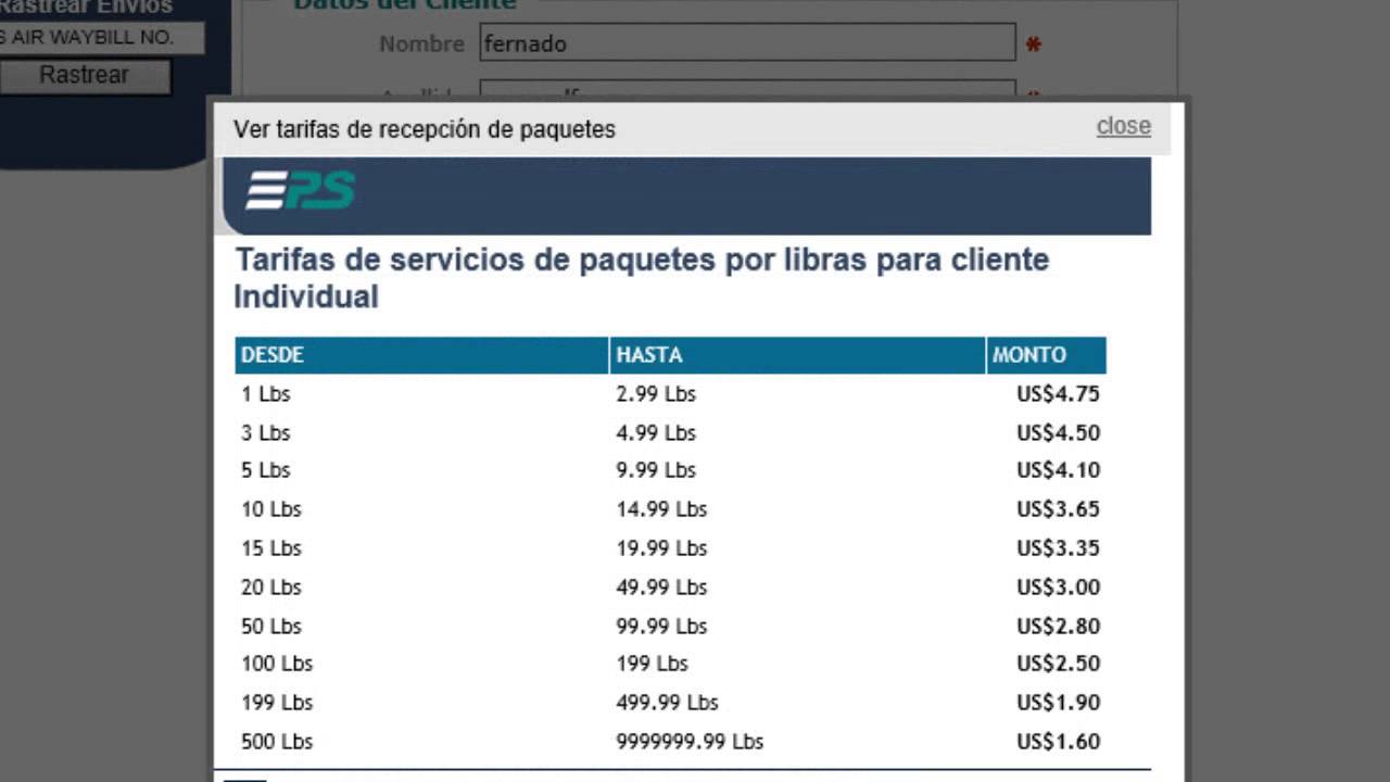 Como registrarse en express parcel service (EPS) RD 2014 - YouTube