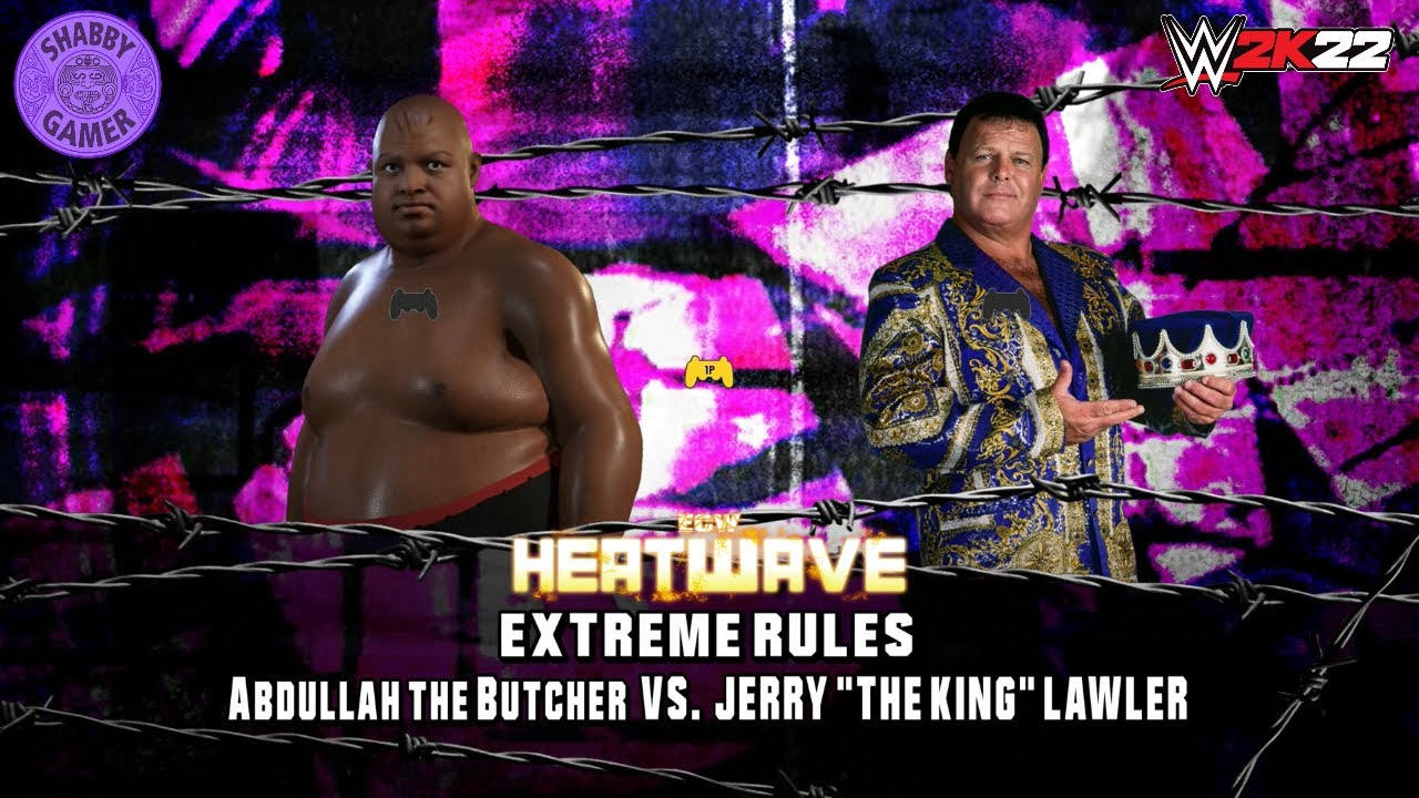 Jerry The King Lawler Vs Abdullah The Butcher - #ecw #heatwave - # ...