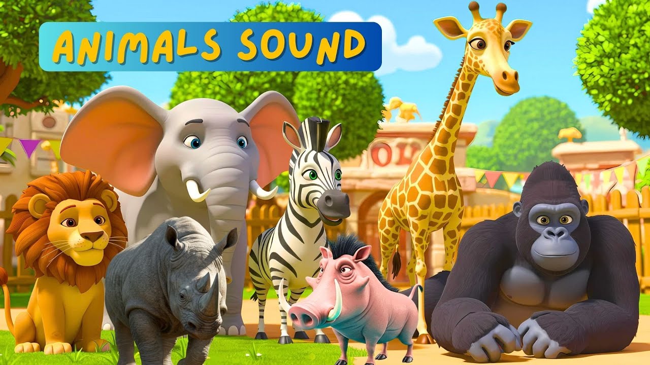 Animal Sounds Song 🎶 Best Animal Sounds A-Z 🐾 Kids Song & Nursery Rhyme ...