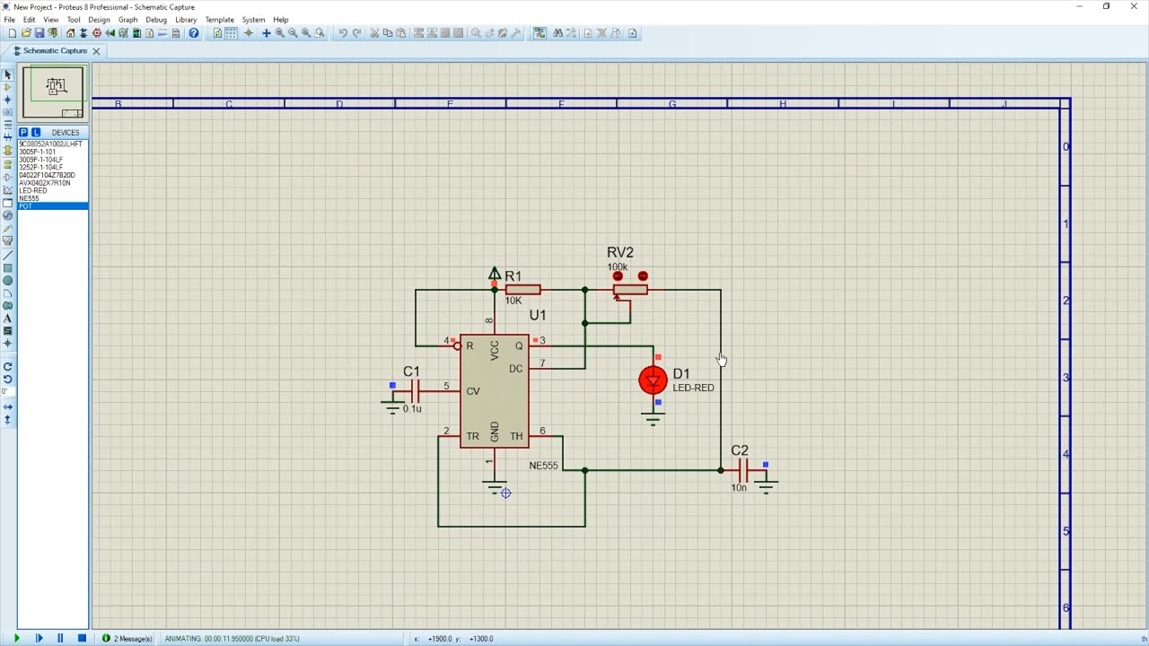 Cara Membuat rangkaian clock 1 Hz dengan NE 555 atau rangkaian 1 detik ...