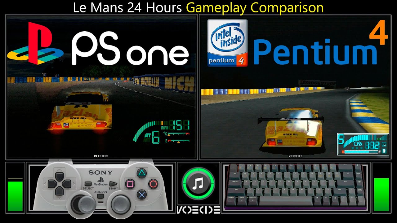 Le Mans 24 Hours (PlayStation vs PC w/ Pentium 4) Gameplay Comparison - YouTube