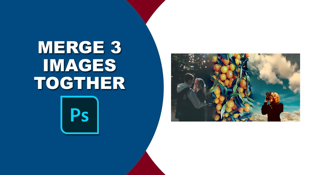 how to merge 3 images together in photoshop - YouTube