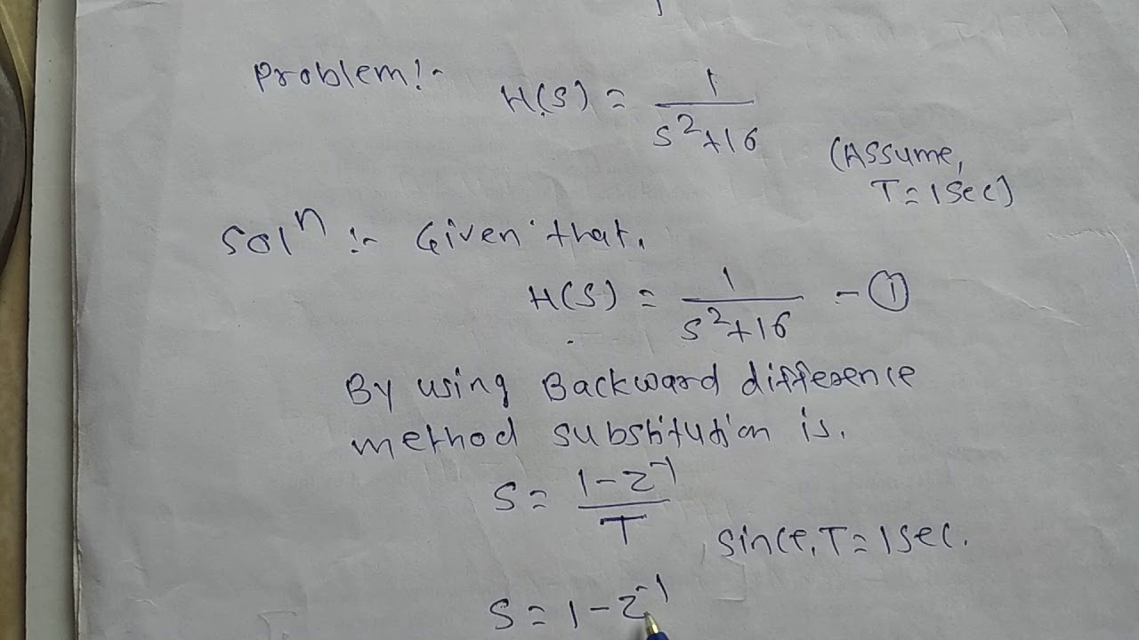 Backward Difference Method - YouTube