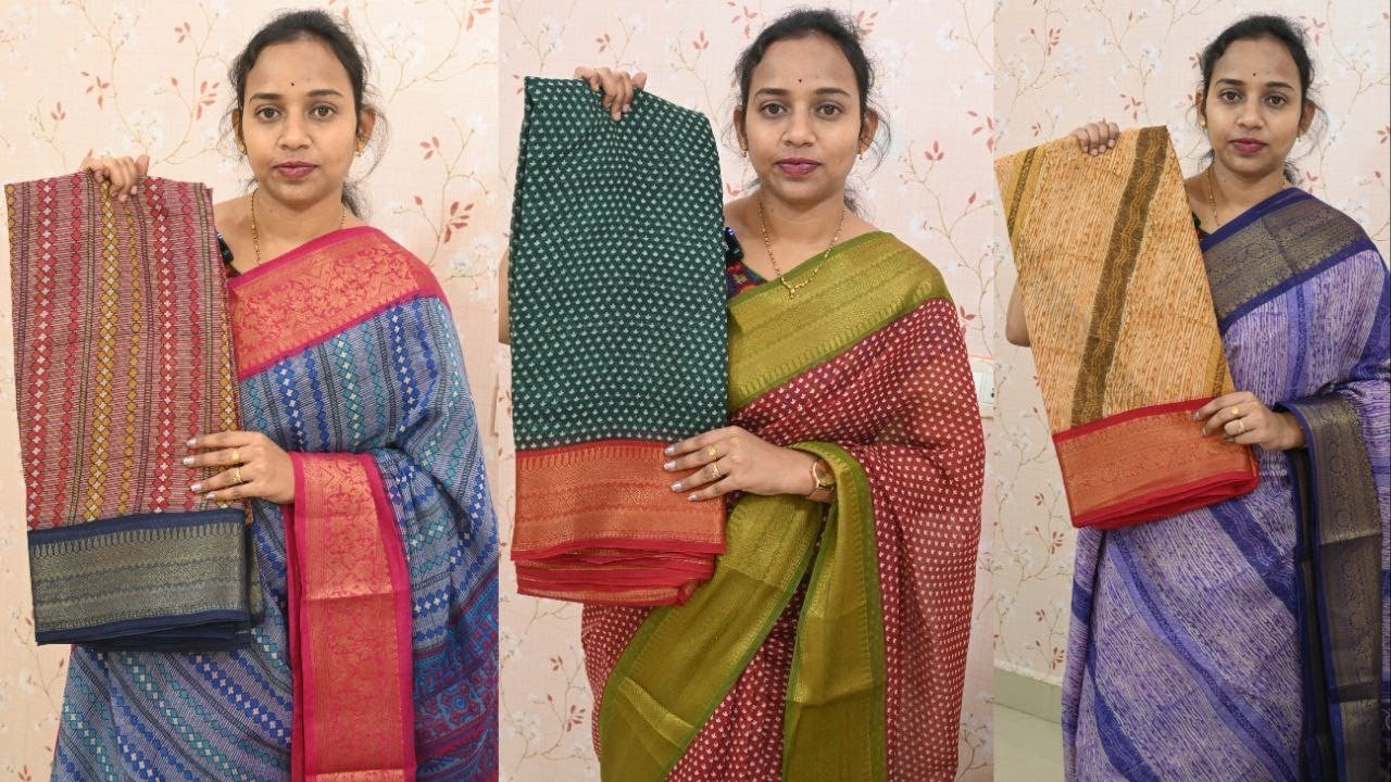 Spanze Jakad Border Sarees || Single Saree Home delivery|| Summer 🌞 ...
