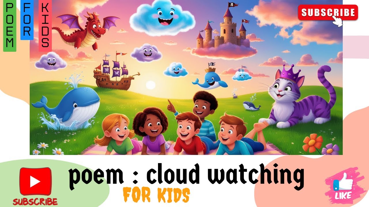 THE CLOUD WATCHING | POEM | CHILDREN POP | NURSERY RHYMES | FOR KIDS ...