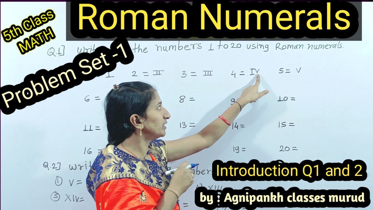 5th class math first chapter ROMAN NUMERALS Problem Set -1 || How to ...