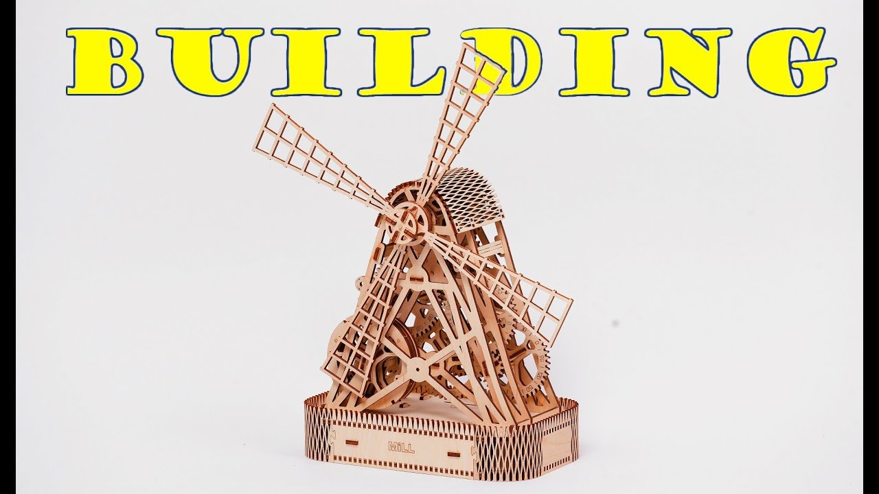 Building a model "MILL" / Unpacking a Gift (wooden.city) - YouTube