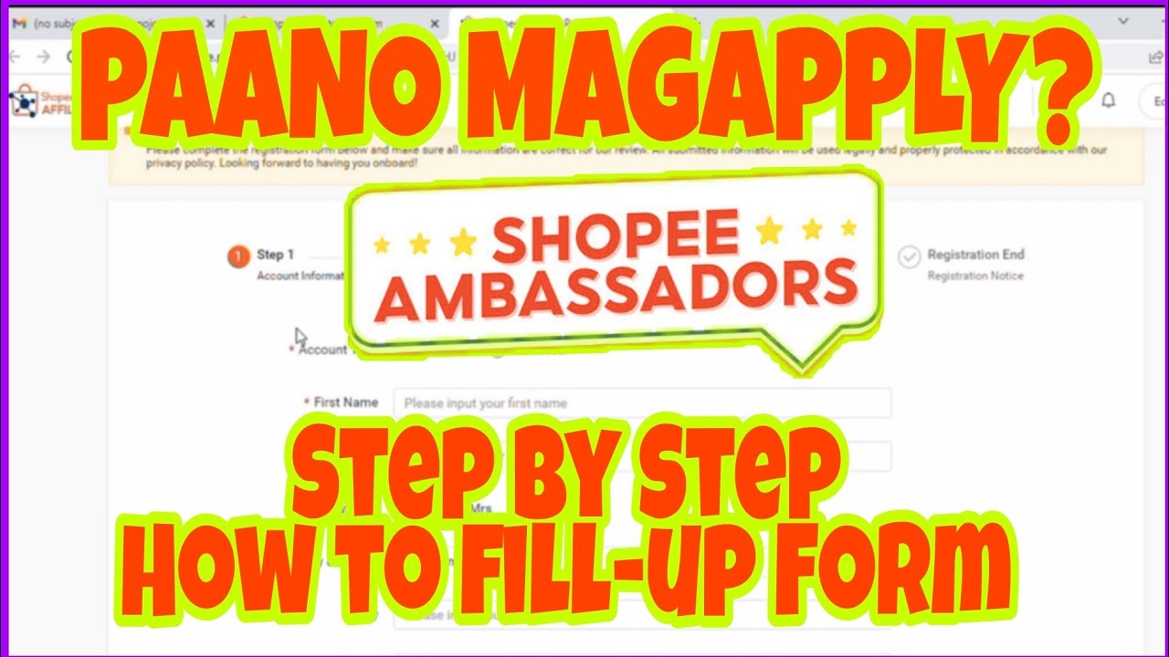 PAANO MAGING SHOPEE AMBASSADOR? HOW TO APPLY SHOPEE AMBASSADOR |STEP BY ...