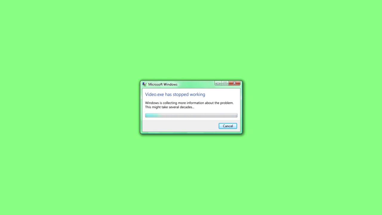 Errors windows xp /Green screen - YouTube