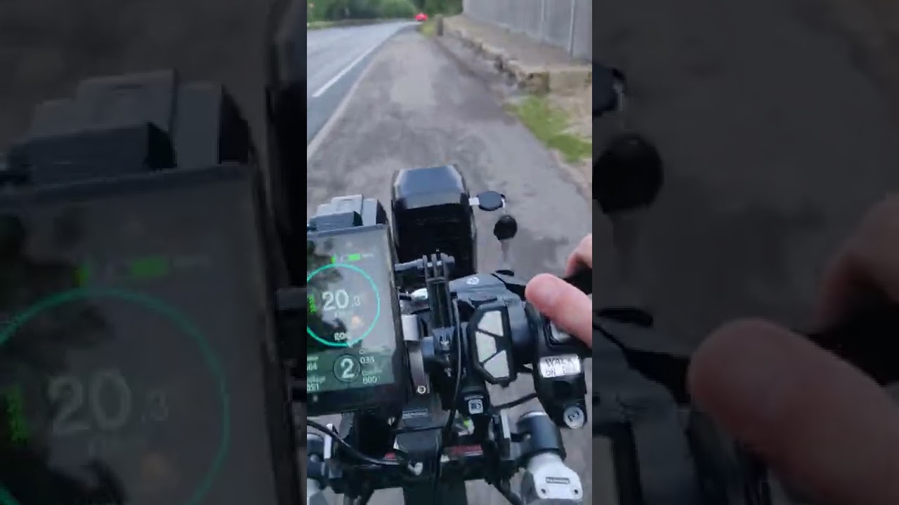 PAWS 16" Cruiser, Test.3 down a long hill. engaging and disengaging ...