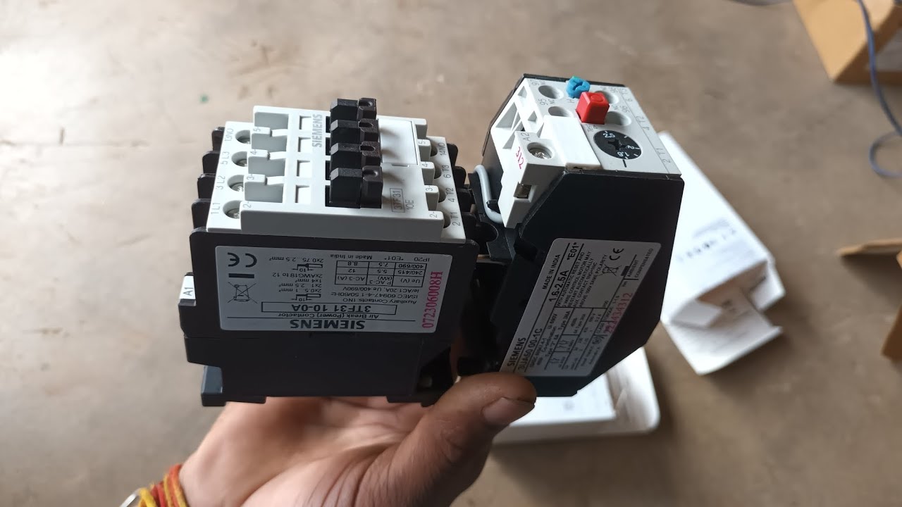 SIEMENS 3TF31 CONTACTOR OVERLOAD RELAY - YouTube