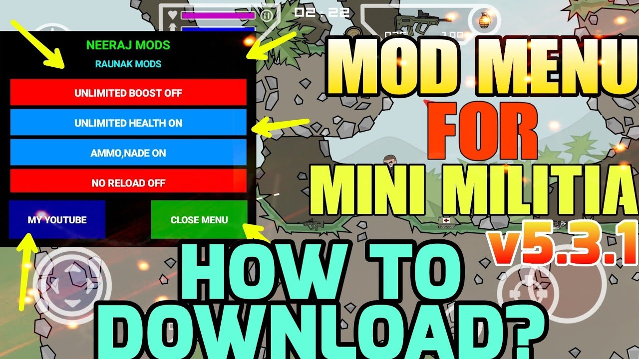 How To Download Mini Militia Mod Menu |How To Hack Mini Militia | Mini ...