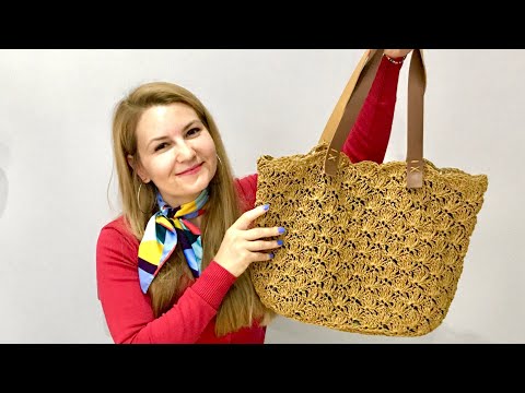 Kağıt ip çanta yapımı, Kağıt iple kolay çanta nasıl yapılır? #bag #knitting #crochet