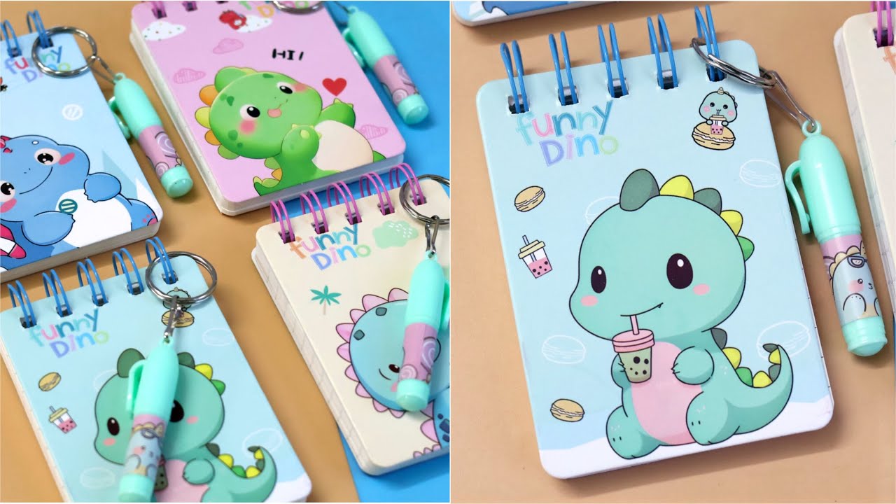 How to make Cute mini notebook with pen/ diy pen notebook/ easy school ...
