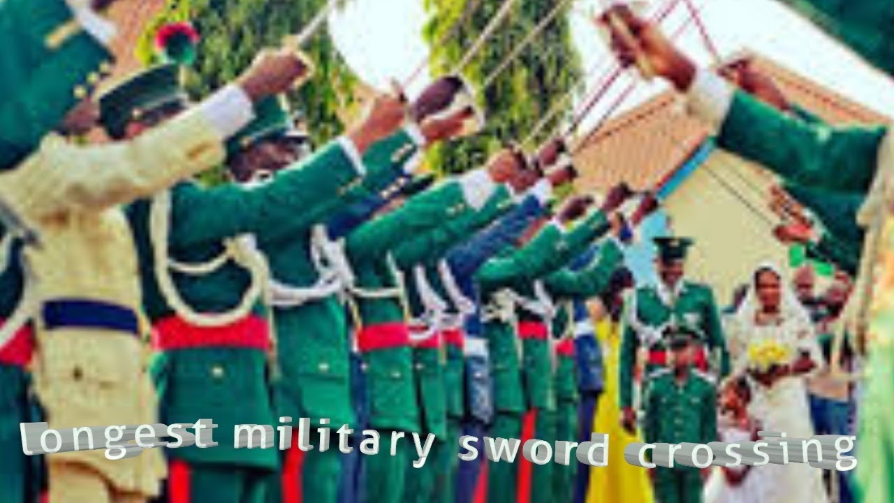 LONGEST SWORD CROSSING CEREMONY AT A MILITARY WEDDING | ADAUGO THE ...