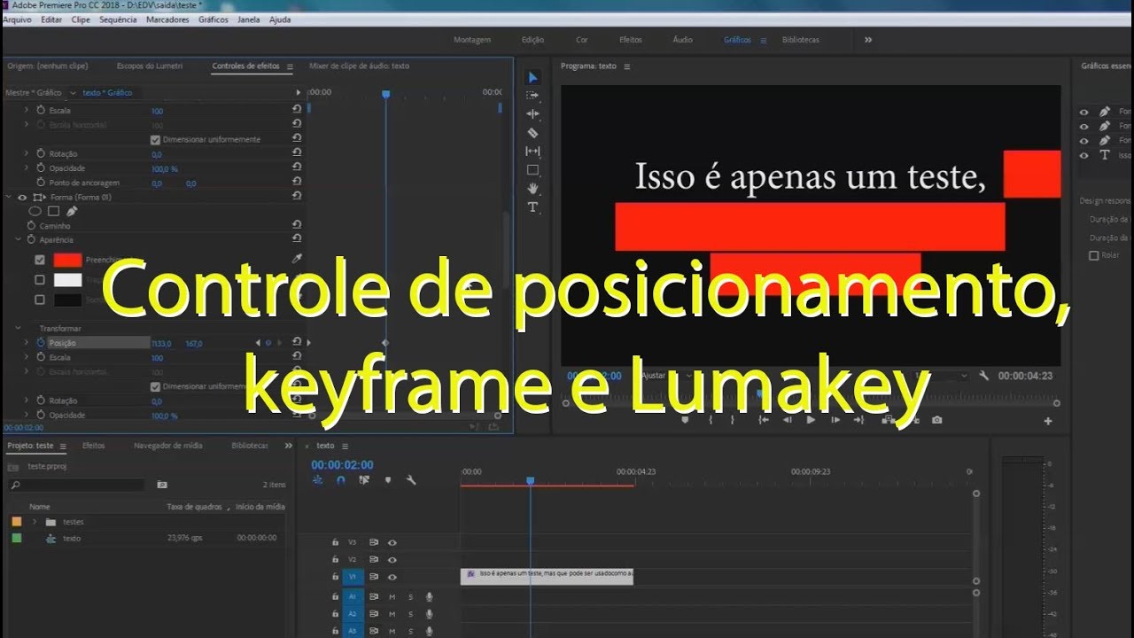 Adobe Premiere:: Básico (aula 1) - Keyframe e Lumakey - YouTube