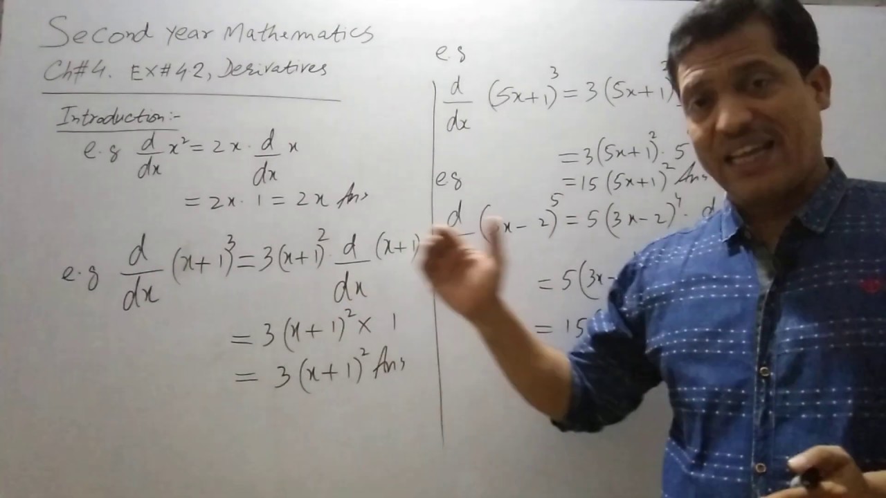 Second Year Mathematics Chapter4 Derivatives Of A Function Of 6116