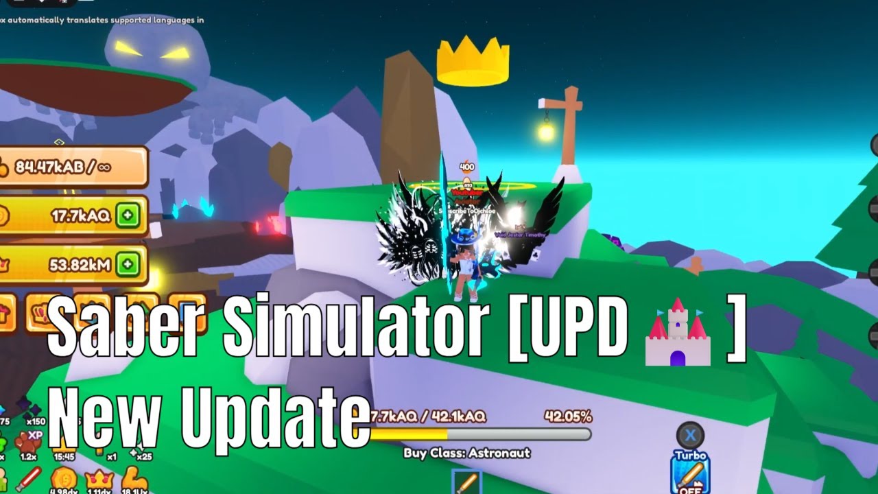 Saber Simulator [UPD🏰]new update new pets, saber,Auras, Dungeon ...