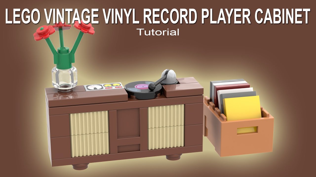 How To Build A LEGO Vintage Vinyl Record Player Cabinet | LEGO MOC ...