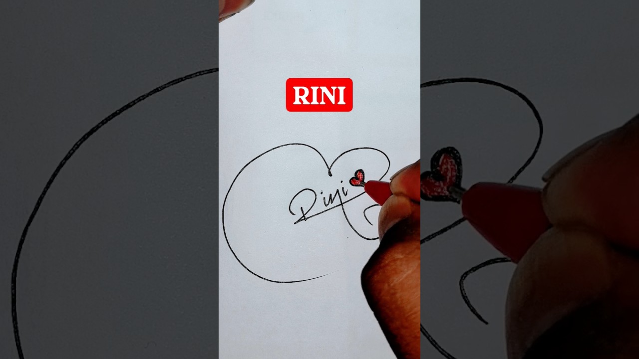RINI SIGNATURE #signature #goviral #3dletters #art #handwriting ...