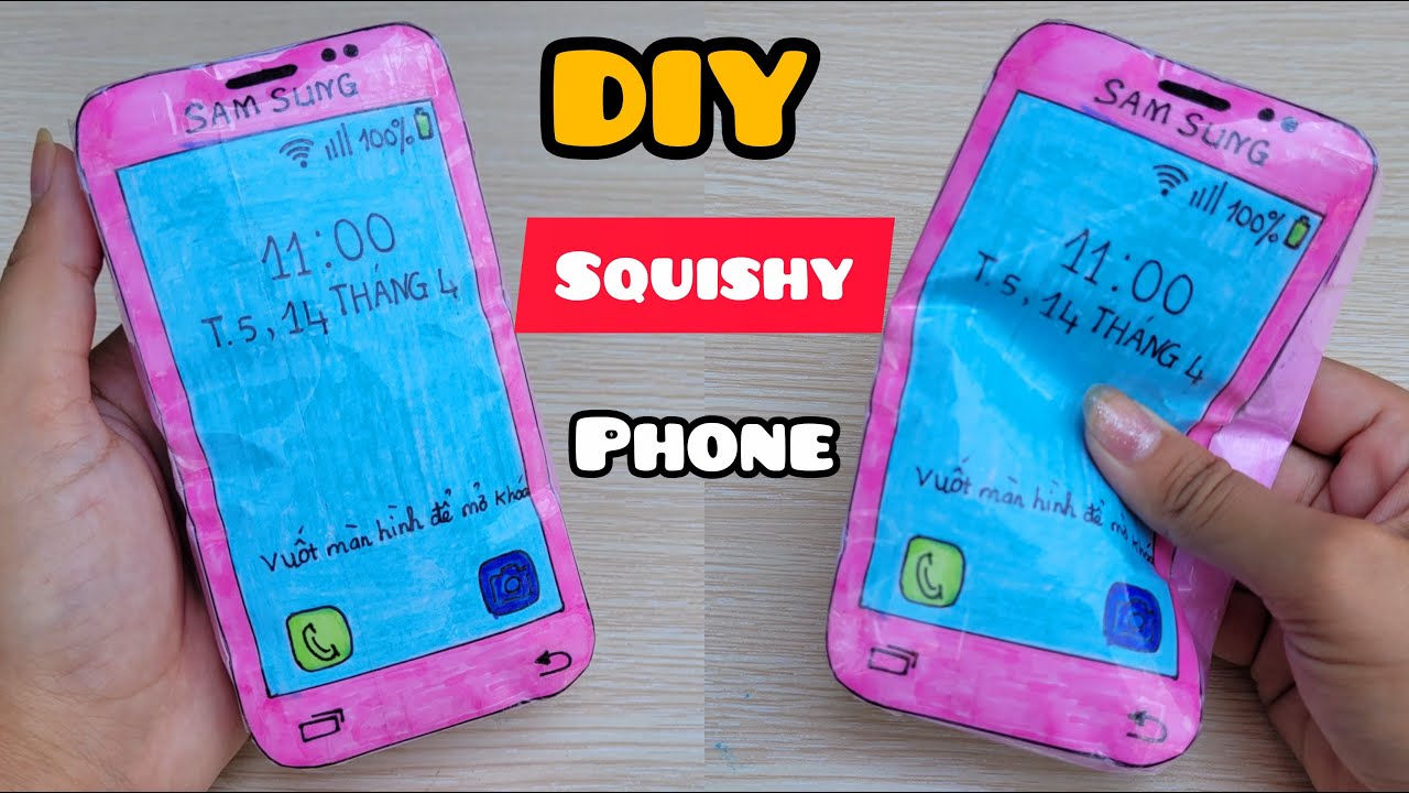 Cách làm Squishy giấy điện thoại| DIY Paper Phone Squishy - YouTube