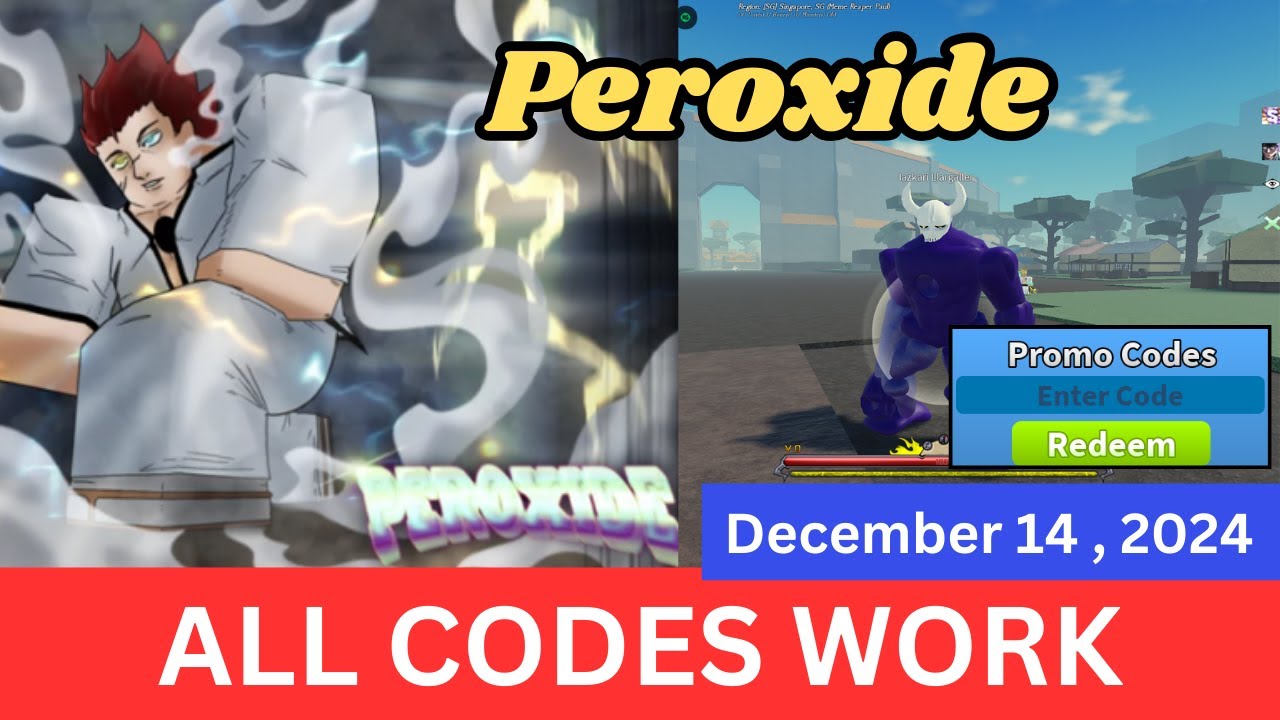 *All Codes Work* Peroxide ROBLOX, December 14, 2024 - YouTube