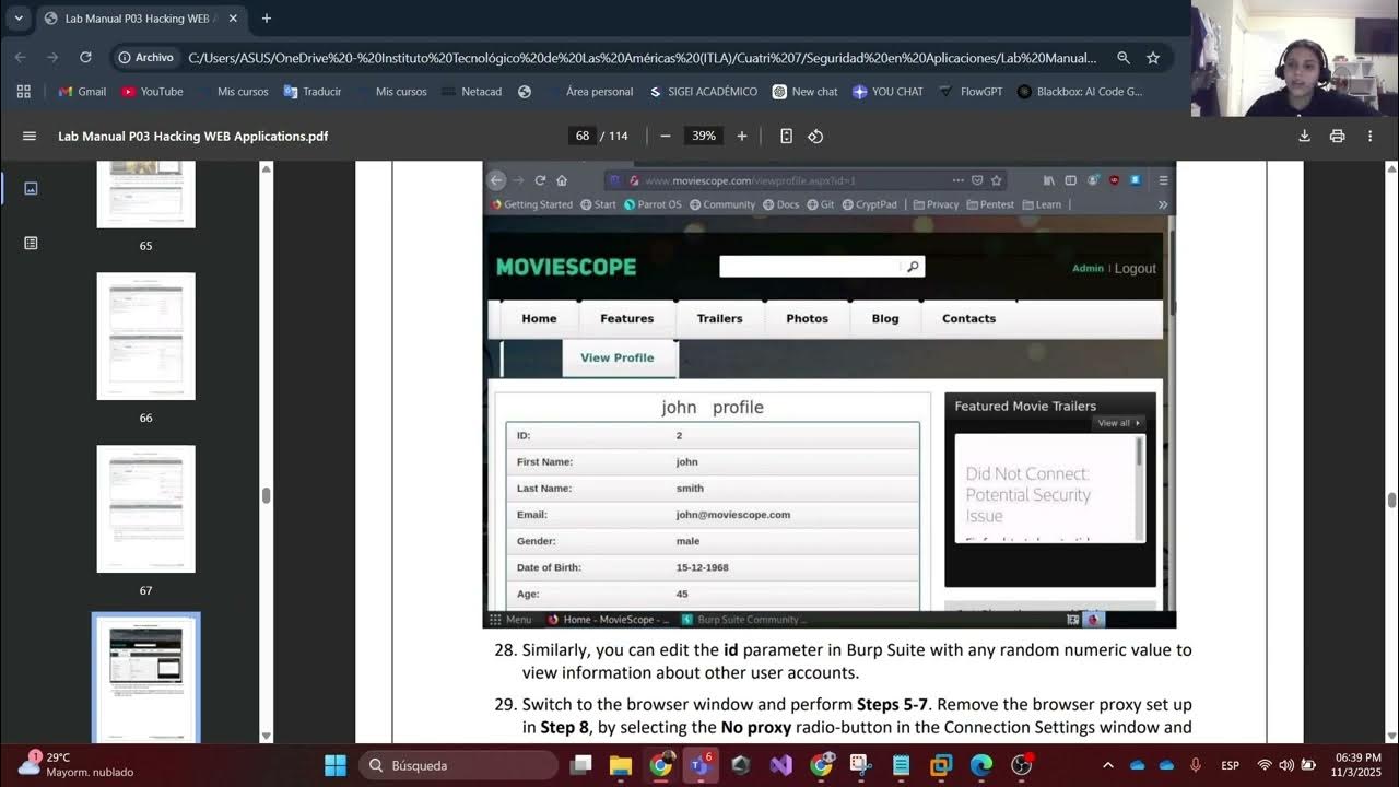 2.2 Perform Parameter Tampering using Burp Suite - YouTube
