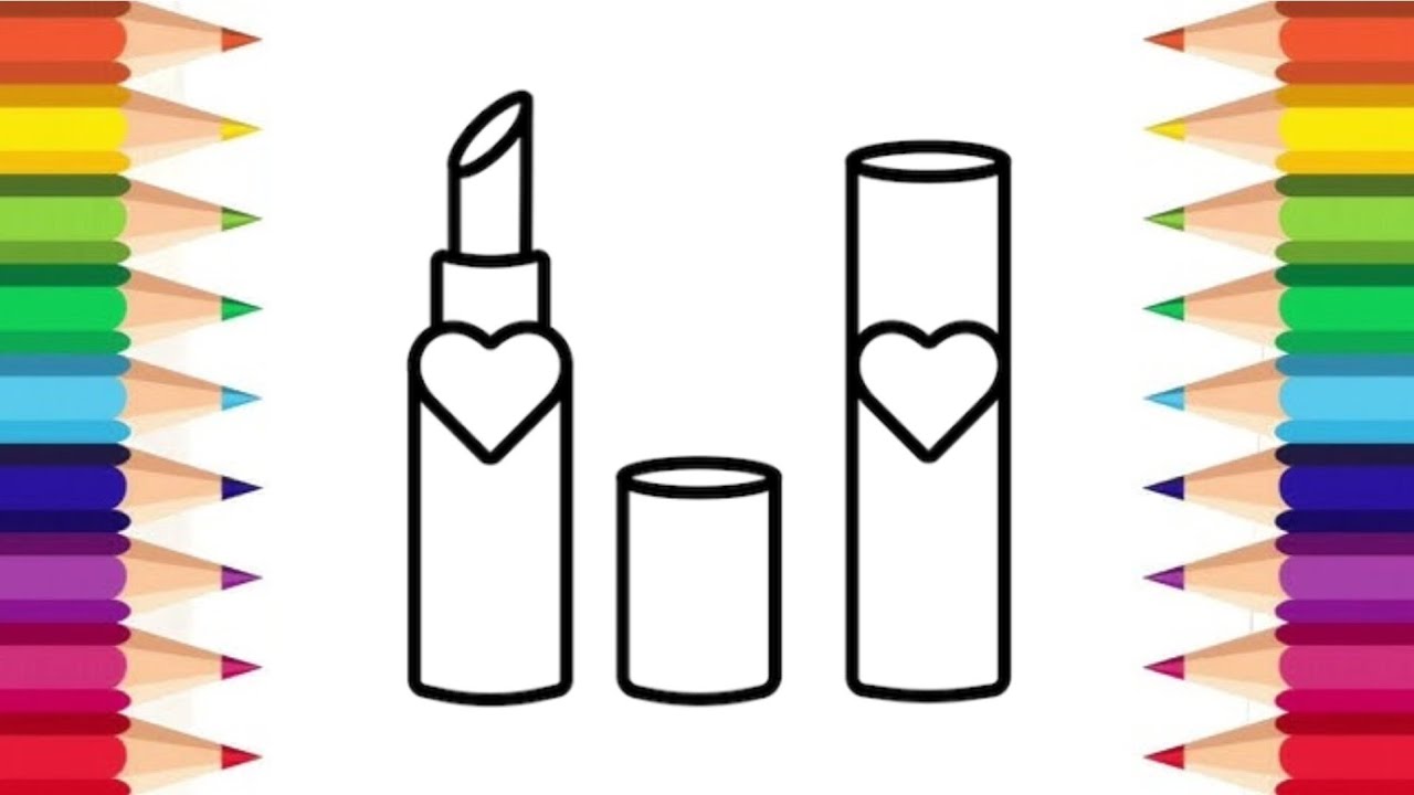 Beautiful Lipstick Drawing Easy || Step By Step Lipstick Drawing For ...