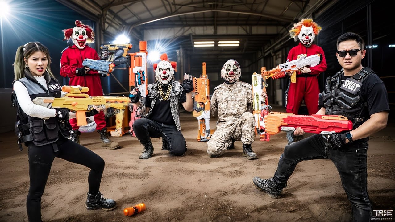 LTT Nerf Mod : Epic SWAT Raid for $1M Nerf Guns Heist! - YouTube