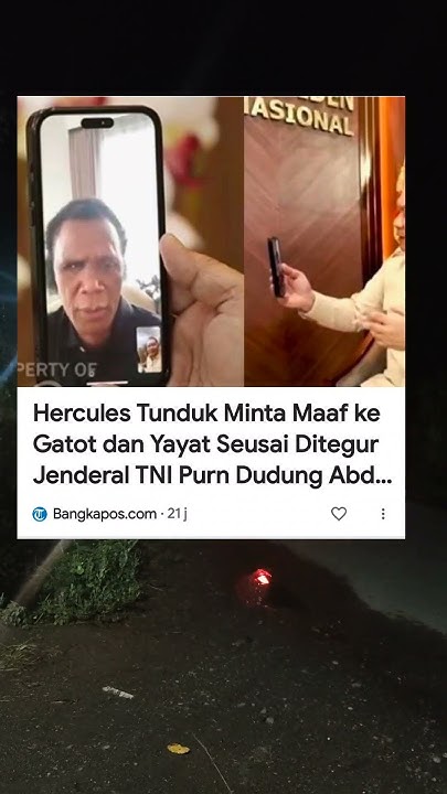 Hercules Minta Maaf ke Gatot dan Yayat Seusai Ditegur Jenderal TNI Purn Dudung Abdurachman # ...
