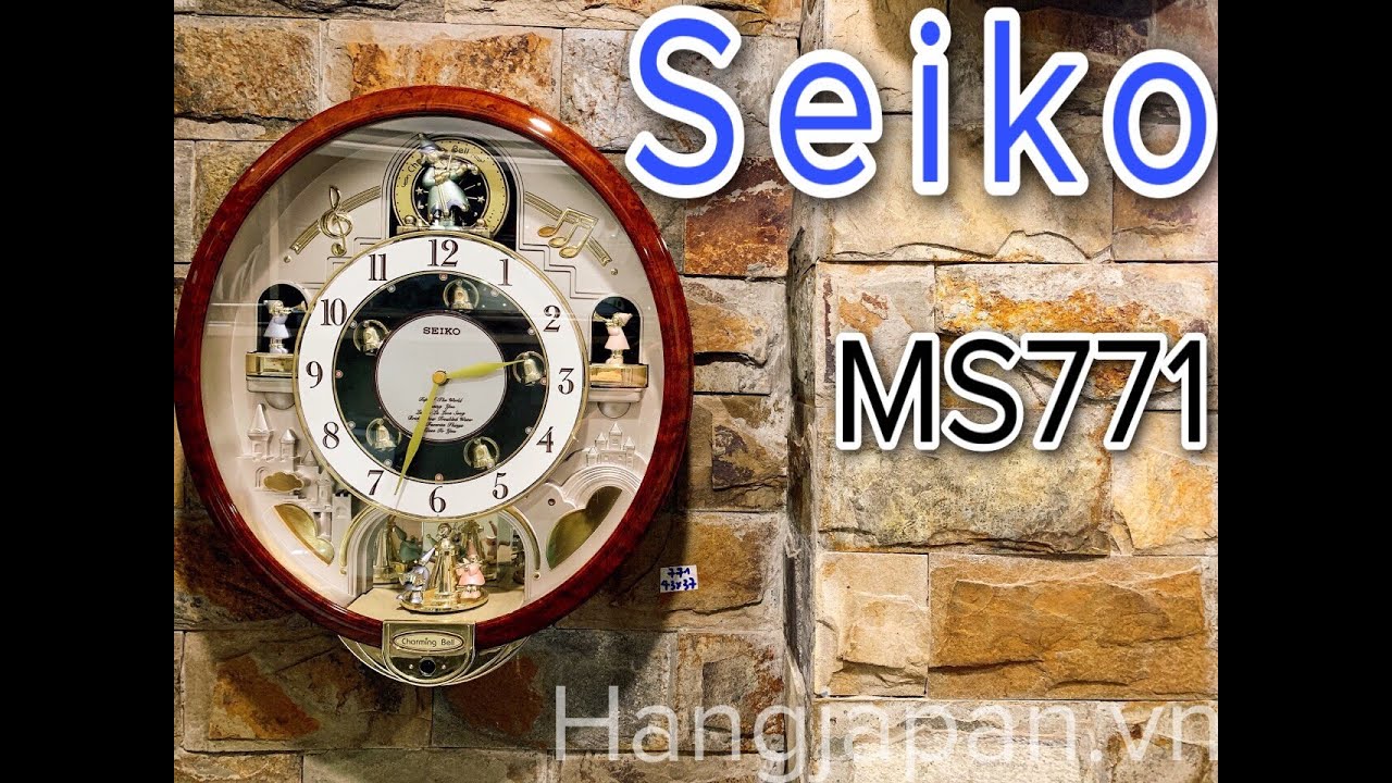 Đồng hồ treo tường Seiko RE542B 6 bản nhạc MS771- 0915342333 - YouTube