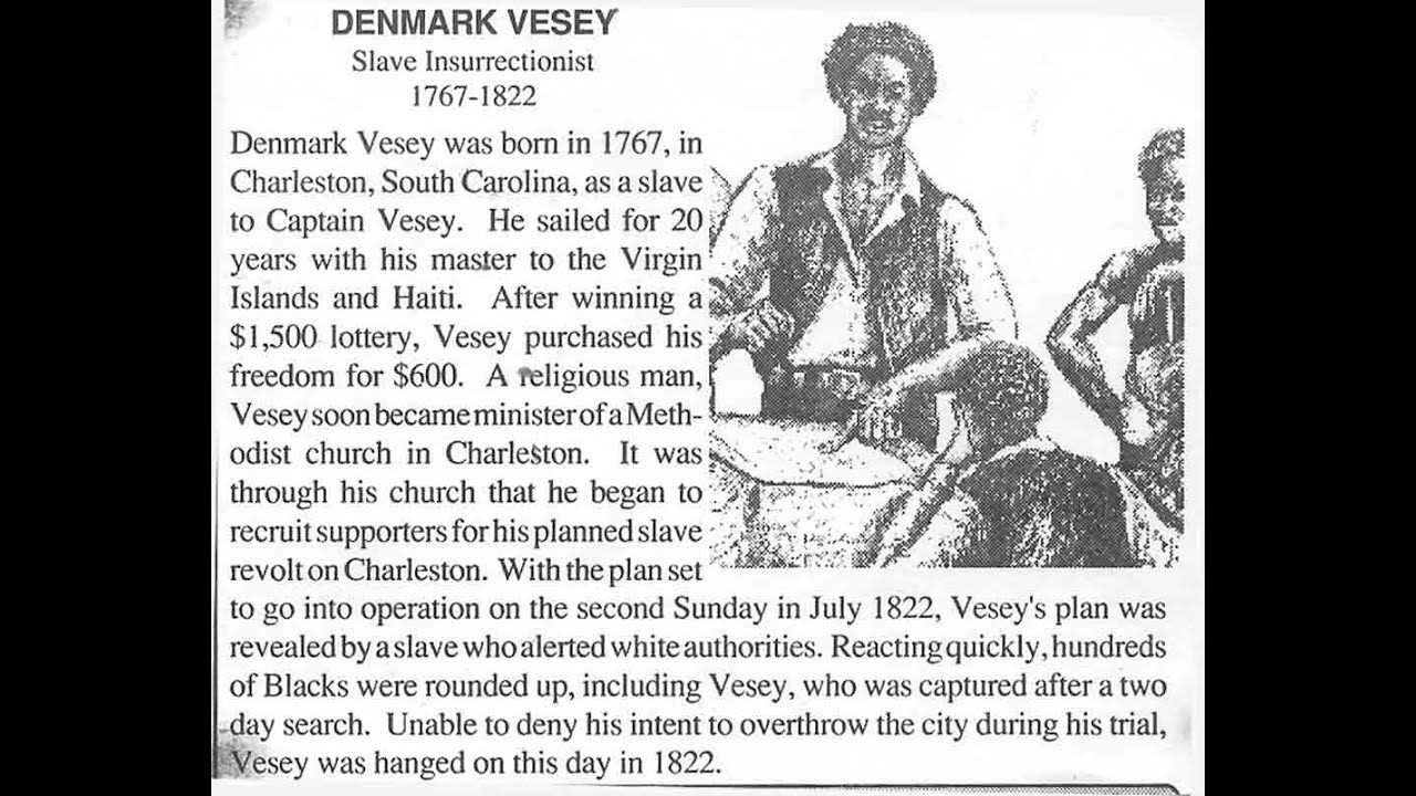 Denmark Vesey -1822 - Projected Insurrection - YouTube