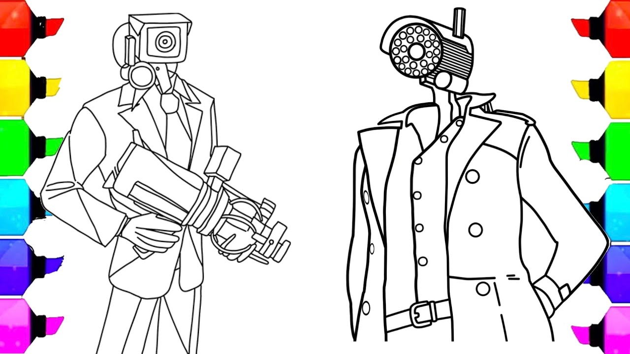 Skibidi Toilet - New CAMERA WOMAN andCAMERAMAN Coloring Pages / How to ...