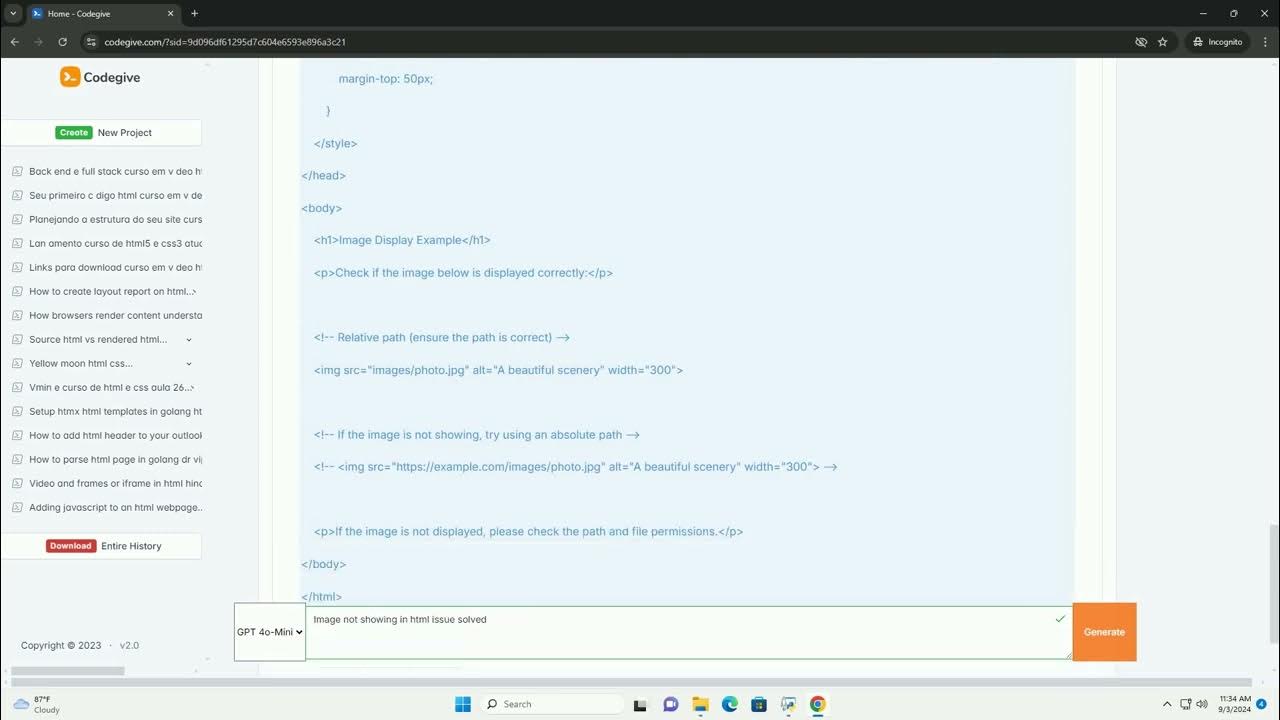Image not showing in html issue solved - YouTube