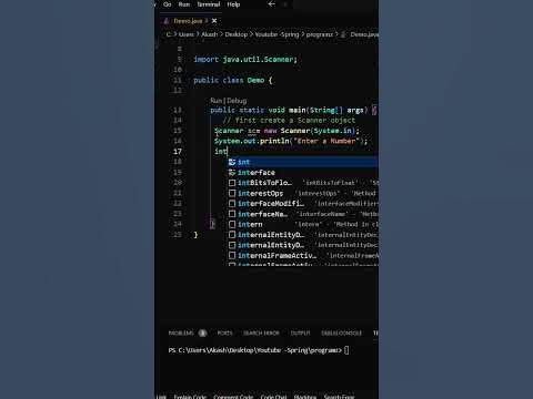 Scanner Class in java | java programming #java #viral #ytshorts # ...