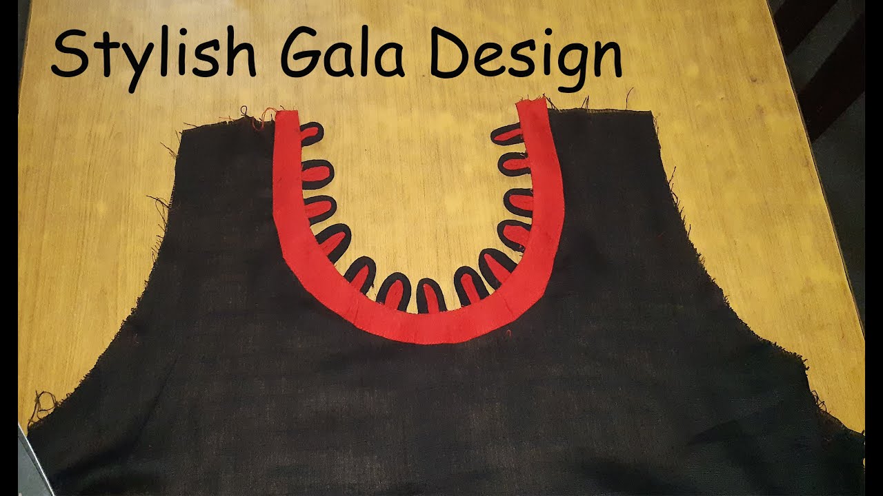 Stylish Gala Design | Beautiful Neck Design With Piping - YouTube