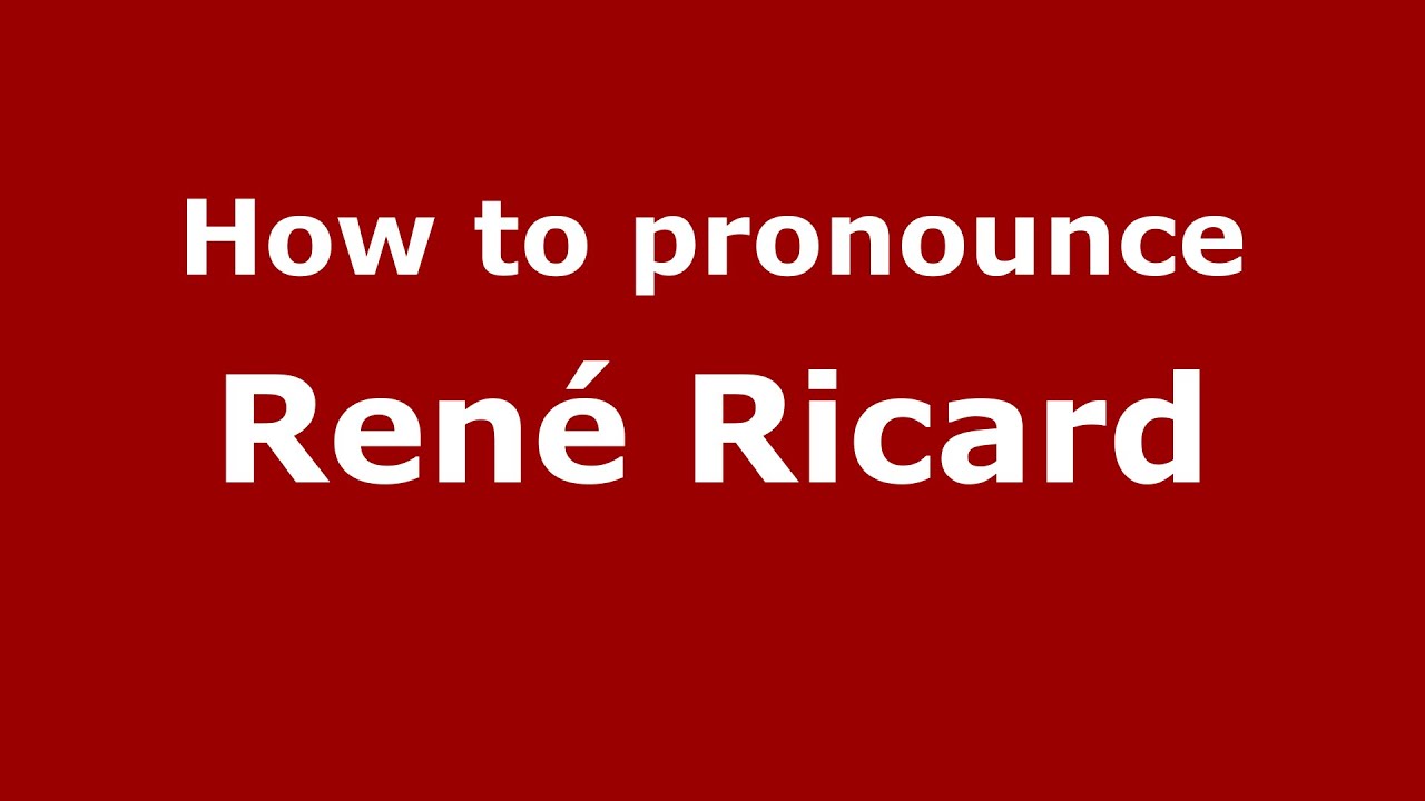 How to pronounce René Ricard (American English/US) - PronounceNames.com ...