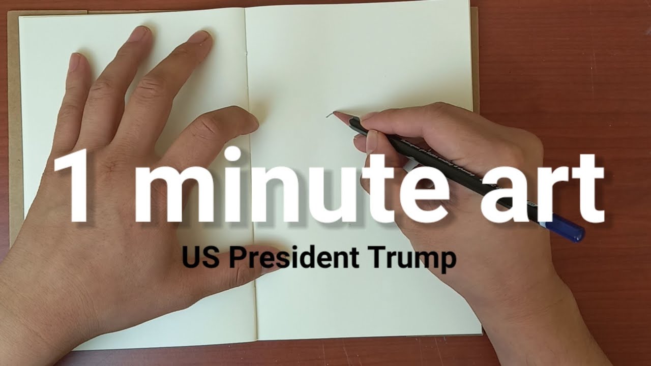 1분그림그리기 [President Trump Drawing] Quickly and easily draw figure ...