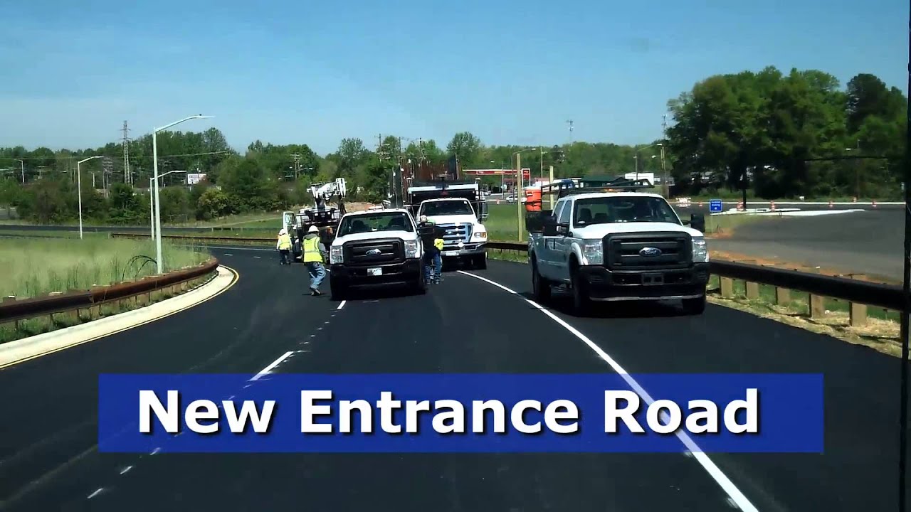 Inbound Lanes of New Entrance Road Prepare for Opening - YouTube