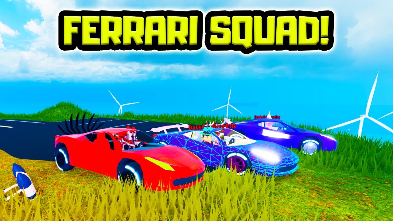 FERRARI FLEXING WITH THE SQUAD! (Roblox JAILBREAK) - YouTube