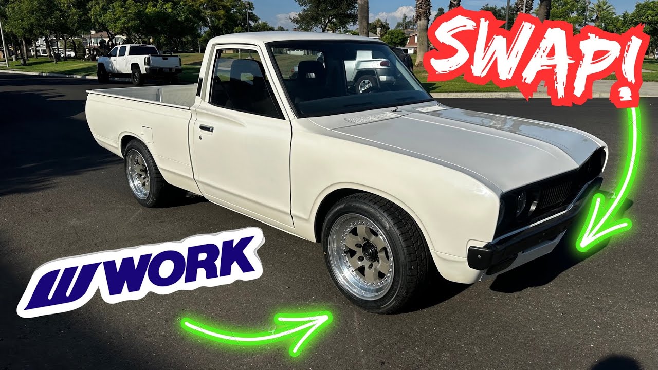 CUSTOM DATSUN 620 UPGRADED WITH 3 PIECE WORK WHEELS!! - YouTube