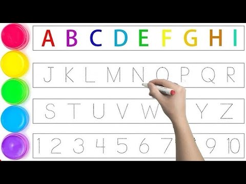 Learn ABCD Alphabets and Numbers | Learn to count | 123 numbers writing ...