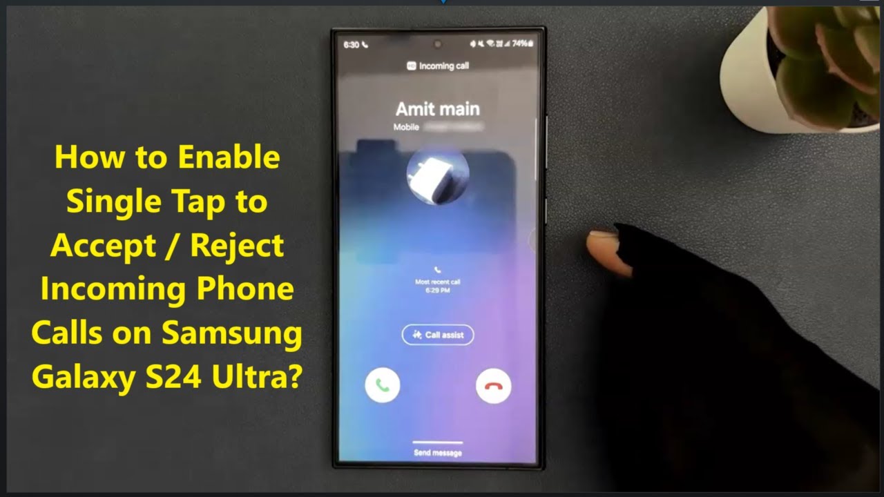 How to Enable Single Tap to Accept / Reject Incoming Phone Calls on ...