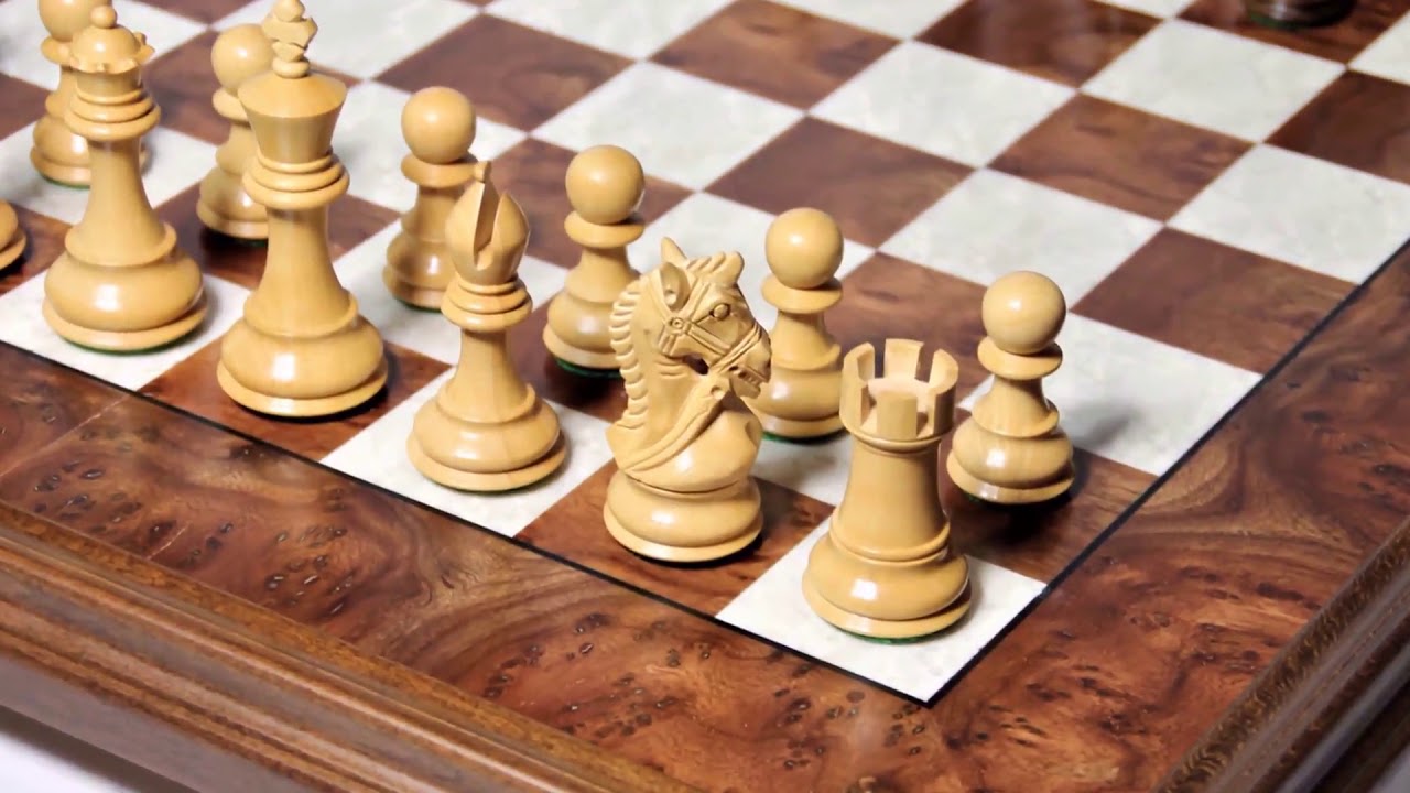 Bridled Knight Briar Root Wood Chess Set - YouTube