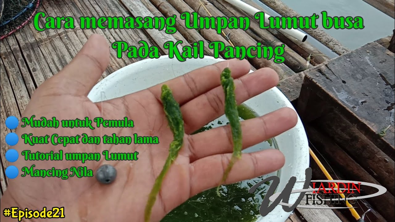 Cara cepat & mudah Memasang Umpan Lumut Busa di kail Pancing - YouTube